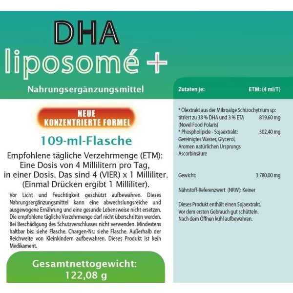 DHA Liposomé + (109 ml)